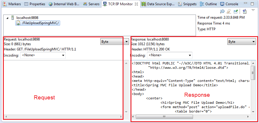 How To Monitor Requests And Responses Using Tcpip Monitor In Eclipse